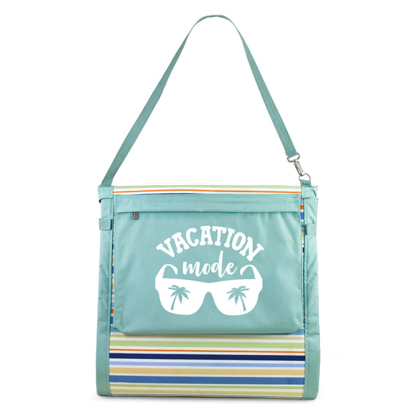 Beach Sayings Vacation Mode - Beachcomber Portable Beach Chair & Tote ...