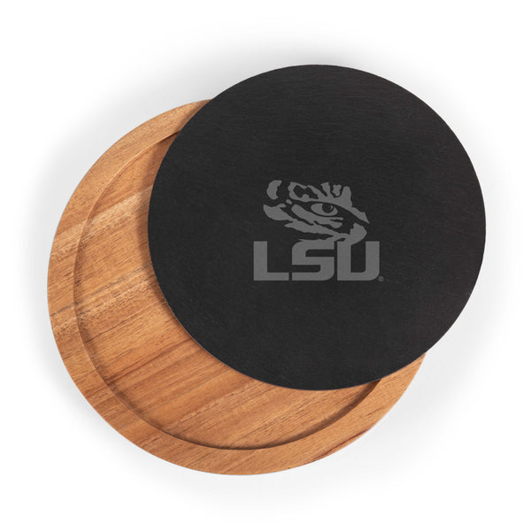 LSU Tigers - Insignia Acacia and Slate Serving Board with Cheese Tools ...
