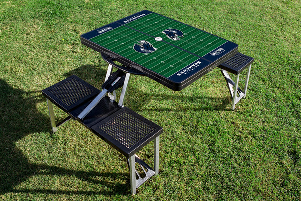 Seattle Seahawks - Picnic Table Portable Folding Table with Seats ...