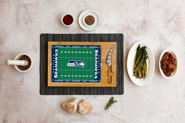 Seattle Seahawks - Icon Glass Top Cutting Board & Knife Set – PICNIC ...