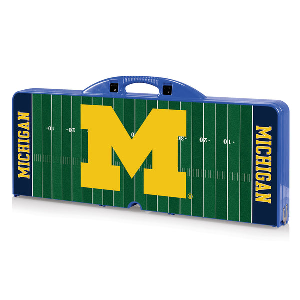 Michigan Wolverines - Picnic Table Portable Folding Table with Seats ...