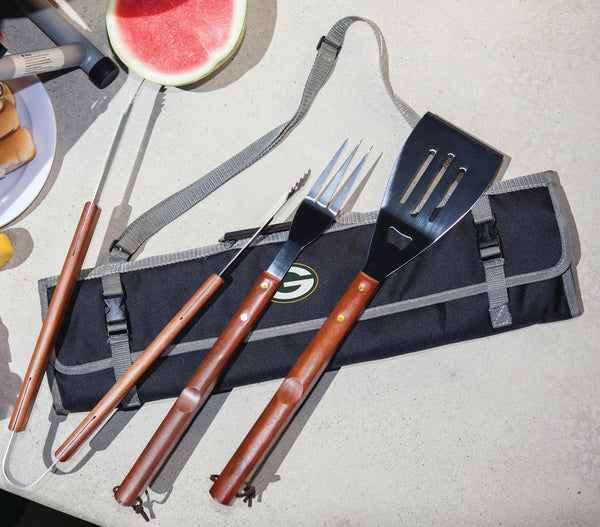 Green Bay Packers - 3-Piece BBQ Tote & Grill Set – PICNIC TIME FAMILY ...