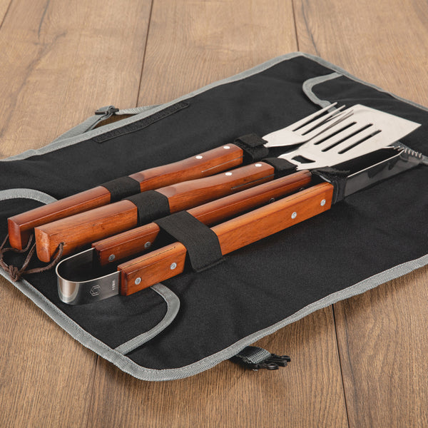 3-Piece BBQ Tote and Grill Set - Essential Grilling Tools for On-the-Go ...